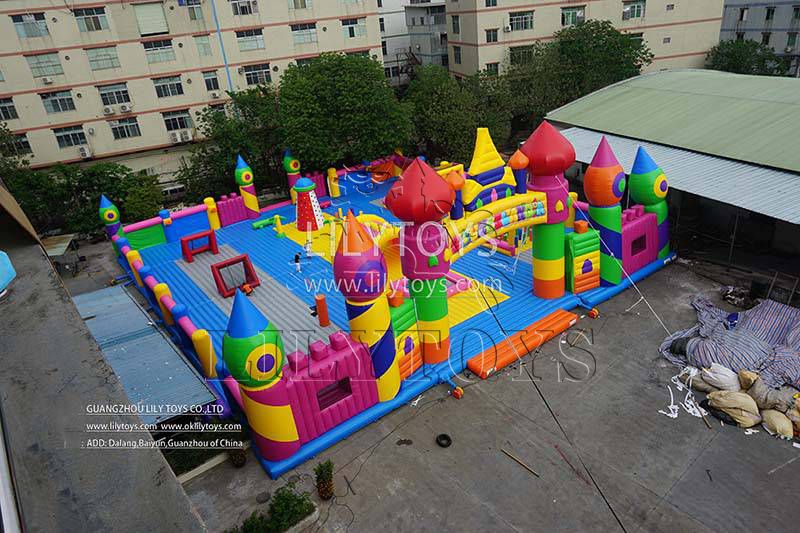Indoor Inflatable playground theme park Jumping Park with Obstacle ...