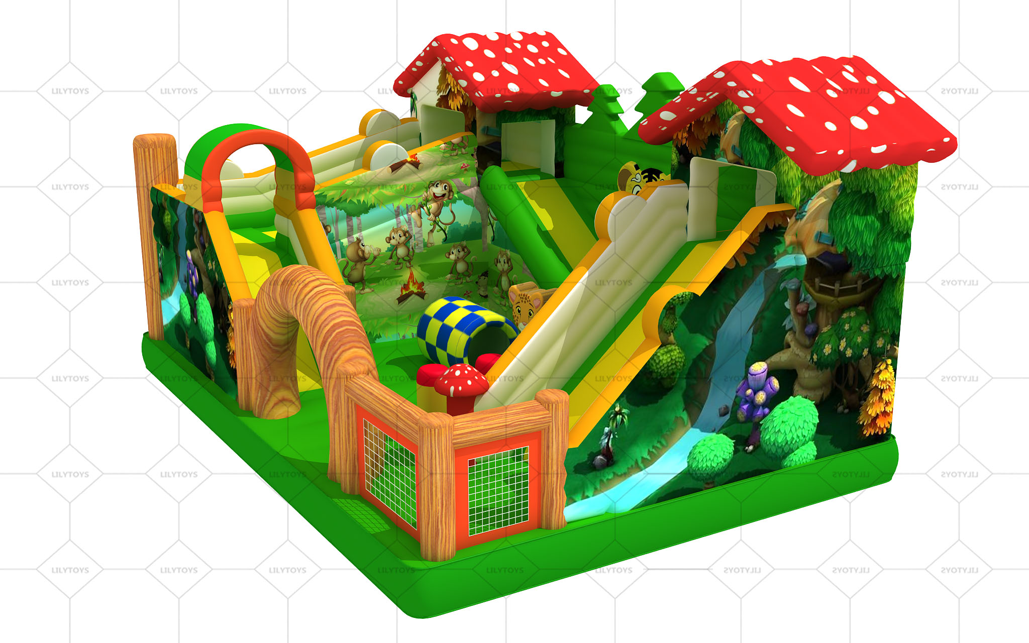 High Quality forest inflatable playground